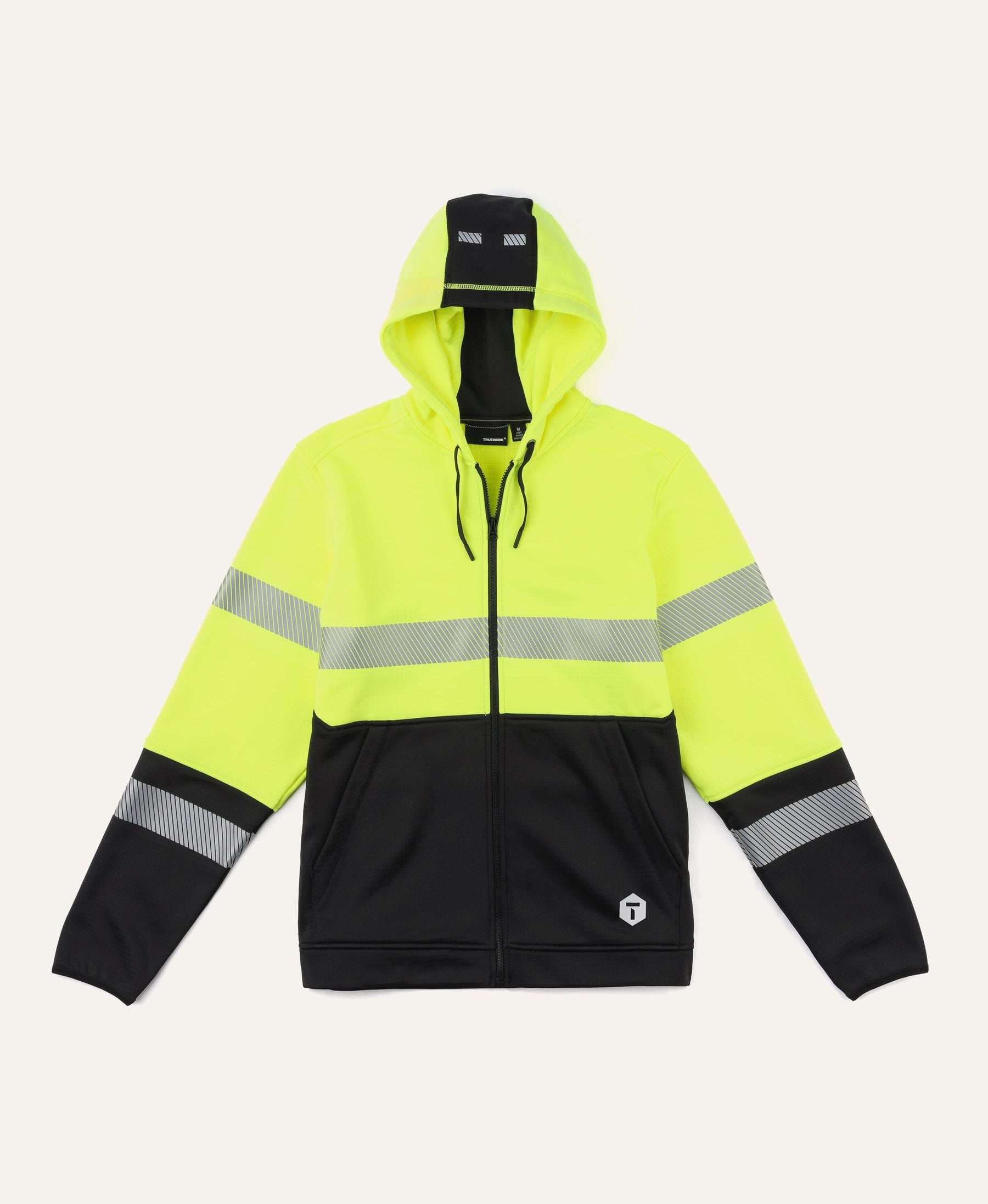 Men's Full Zip Hoodie: Hi Vis | 4-Way Stretch | Truewerk